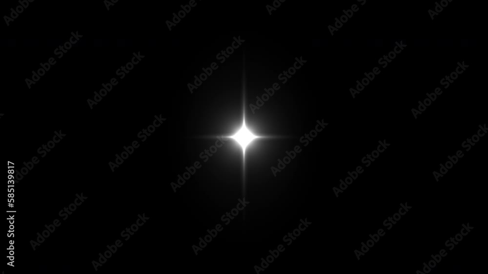 Star twinkling, blinking light effect on transparent background with ...