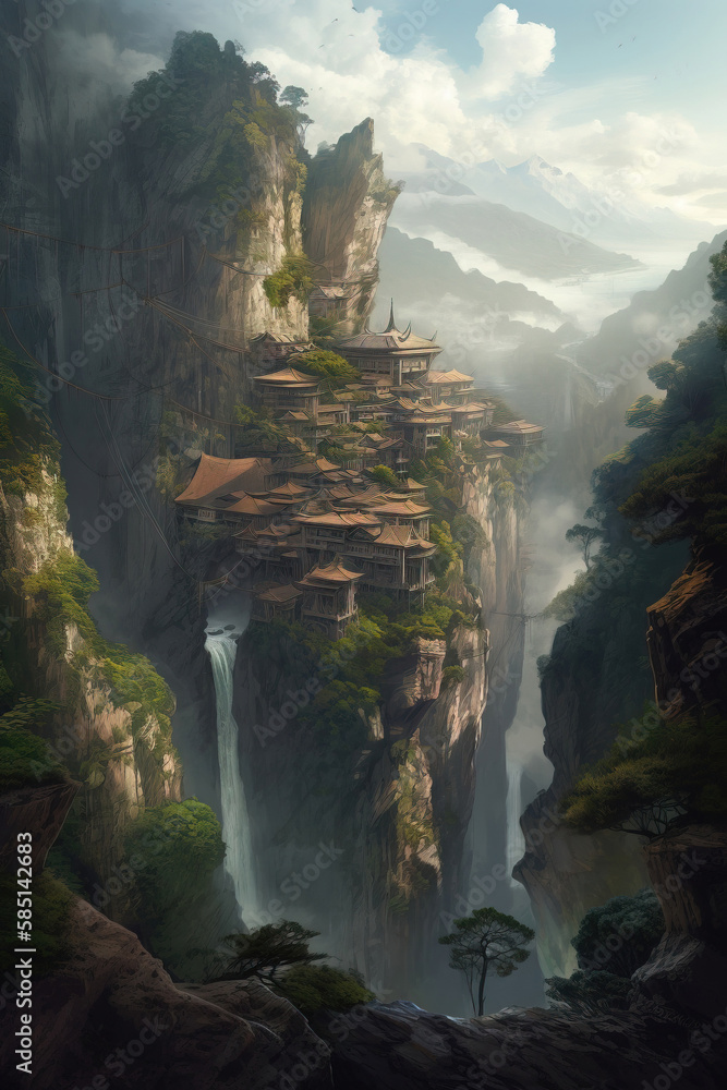 Fantasy landscape scene. game design inspiration. sketch art for artist ...