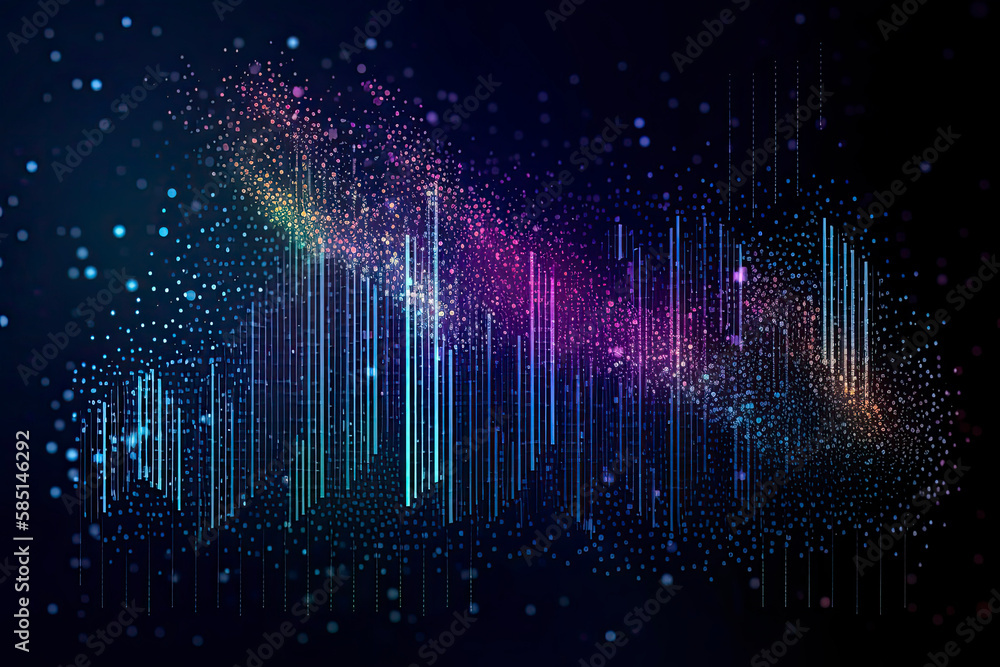 Abstract technology big data background concept. Artificial ...