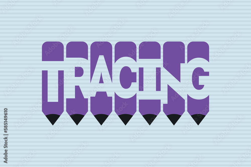 Tracing text with Pen symbol creative ideas design, vector illustration ...