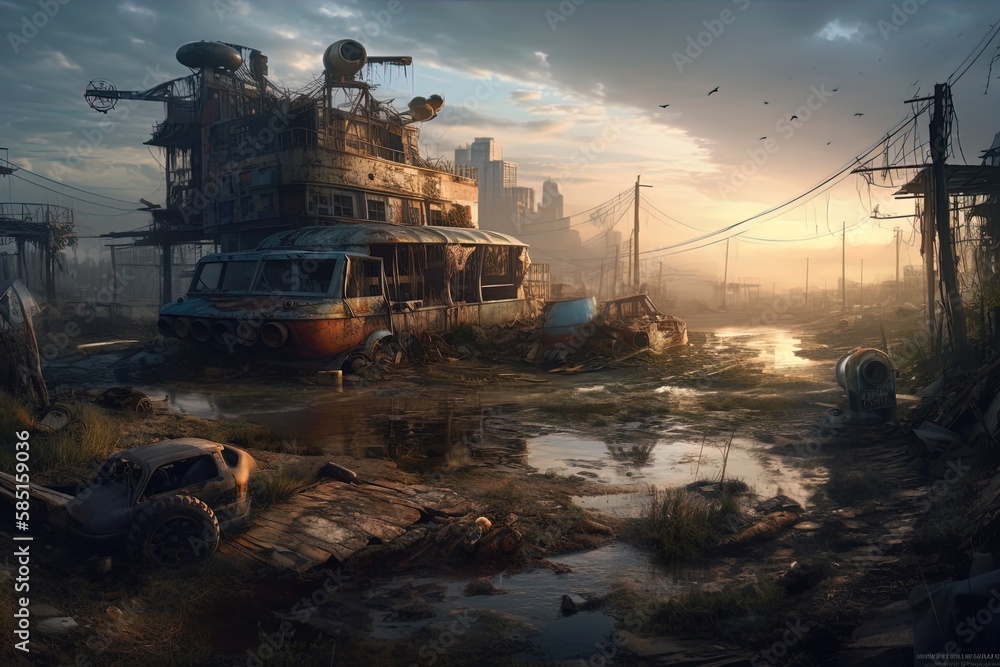 A post-apocalyptic world where technology has evolved into something ...