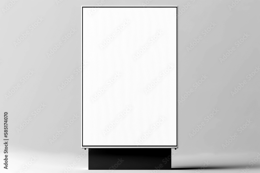 White square signboard mockup for logo design, brand presentation for ...