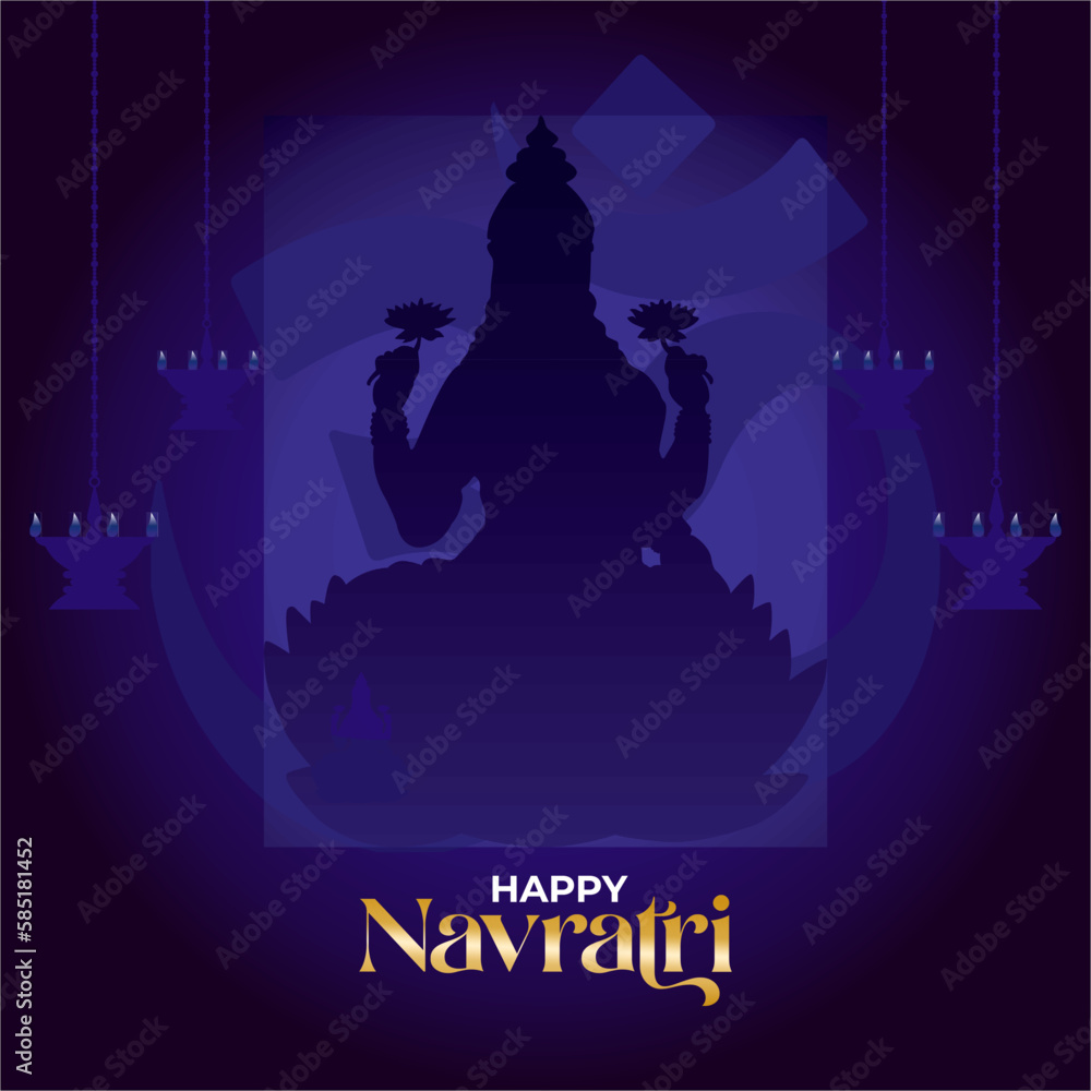 Happy Navratri Festival poster background design Stock Vector | Adobe Stock