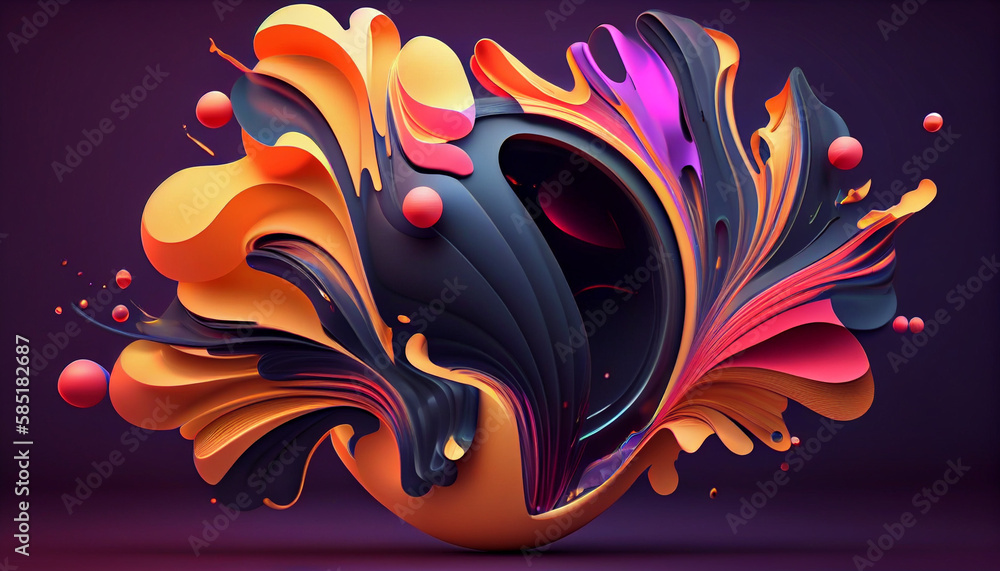 Discover a dreamy 3D abstract background blending pastel colors and ...