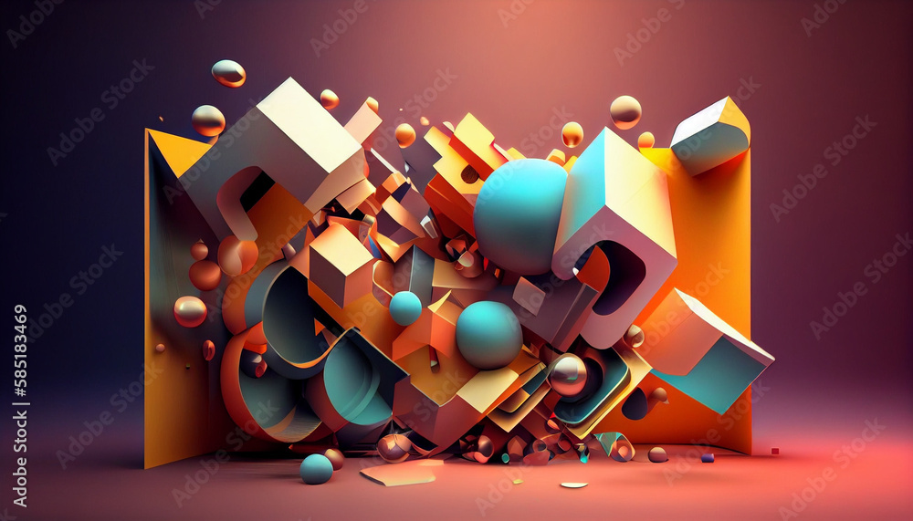 Discover a dreamy 3D abstract background blending pastel colors and ...