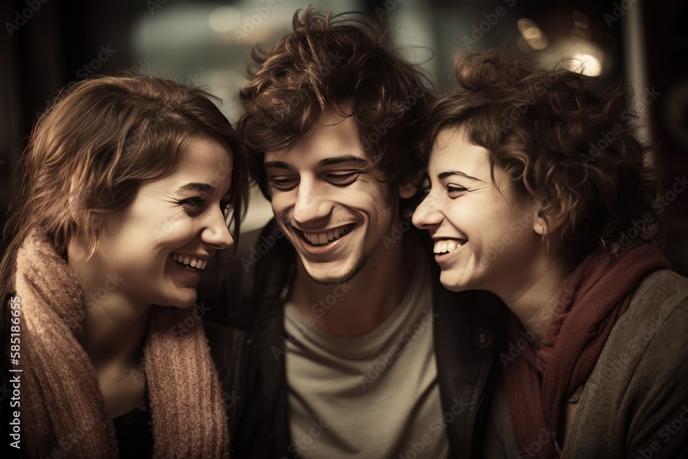 Polyamorous people, Smiling bisexual women posing living in a ...