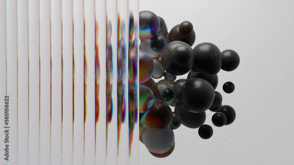 3d rendering. Minimalistic abstract illustration. Composition of ...