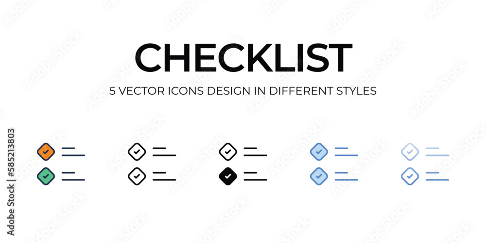 Checklist icon. Suitable for Web Page, Mobile App, UI, UX and GUI ...