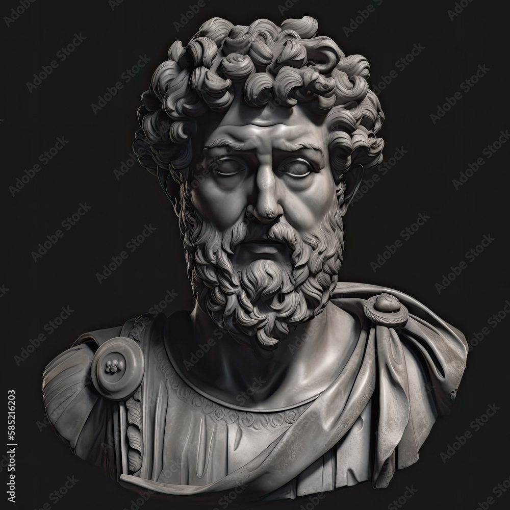 Marcus Aurelius Portrait - Roman Emperor Philosopher - Generative AI ...