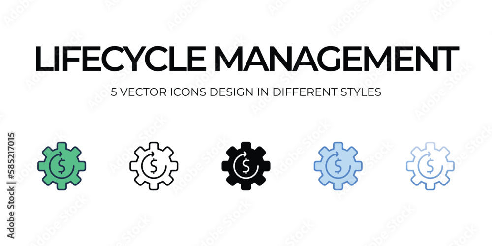 Lifecycle Management icon. Suitable for Web Page, Mobile App, UI, UX ...