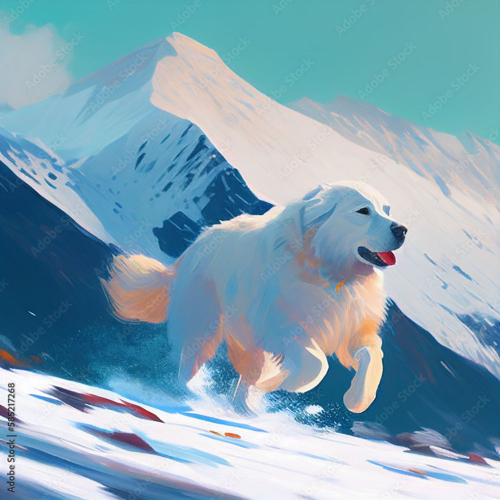 The beautiful illustration captures the concept of winter with a ...
