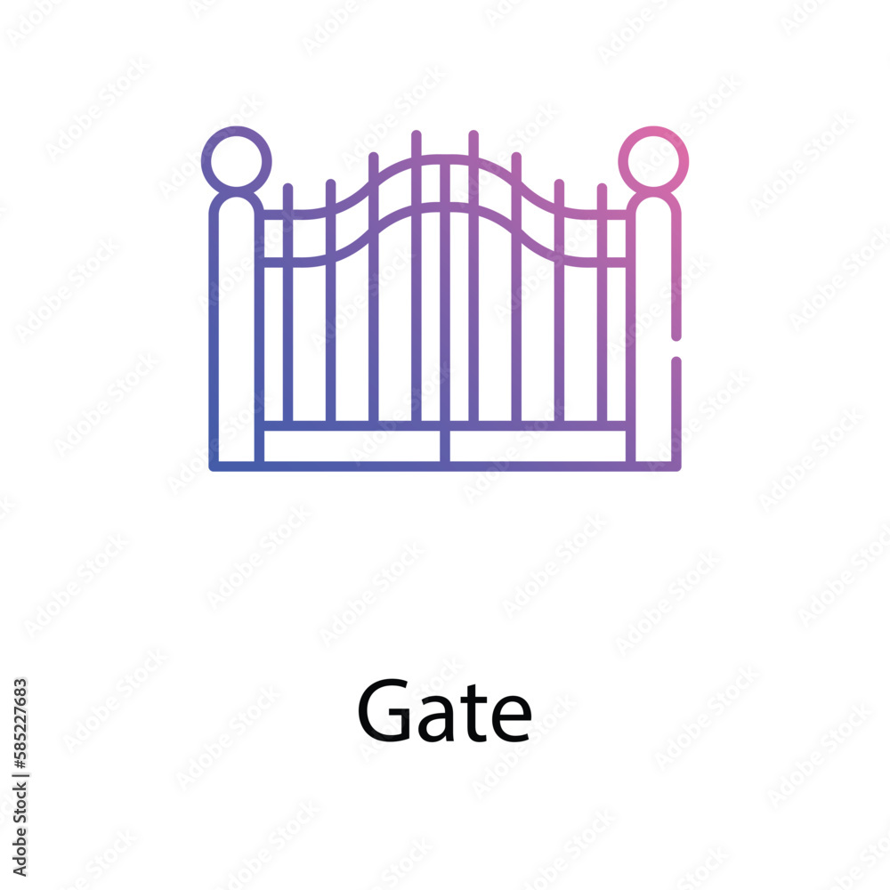 Gate icon. Suitable for Web Page, Mobile App, UI, UX and GUI design ...