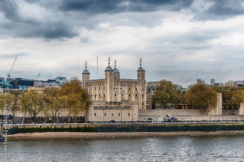 Tower of London, iconic Royal Palace and Fortress, England, UK Stock ...