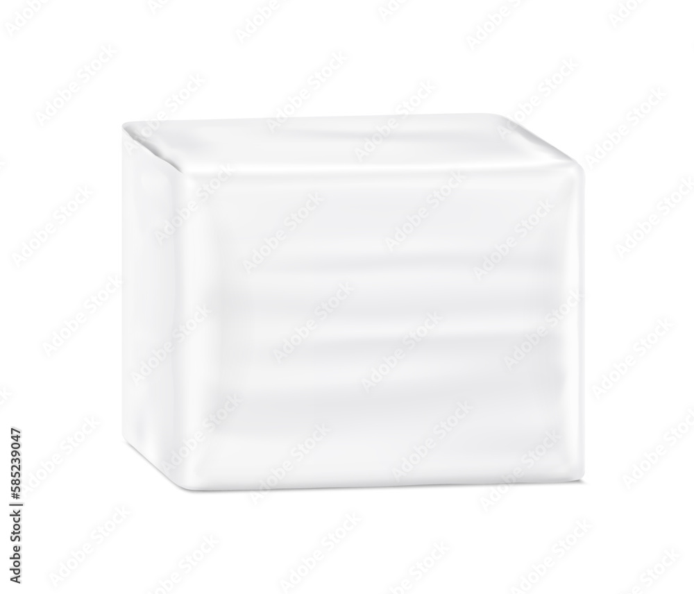 Realistic package bag mockup. Half side view. Vector illustration ...