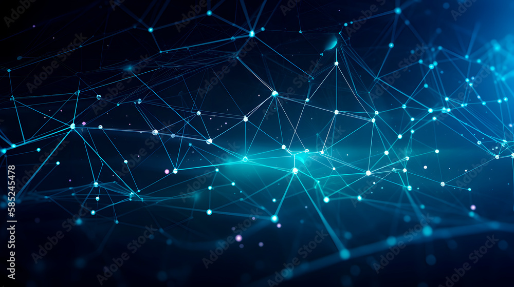 Abstract Digital Connections with Data and Blockchain Technology Stock ...