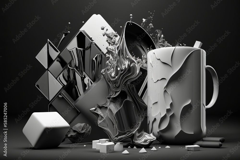 Exploding Monochromatic Still Life: A Powerful 3D Commercial ...