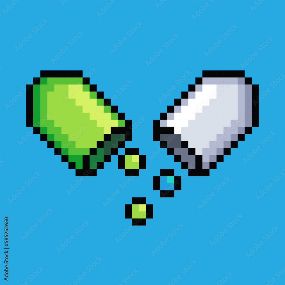 Pixel art illustration capsule pill. Pixelated pills. medical capsule ...