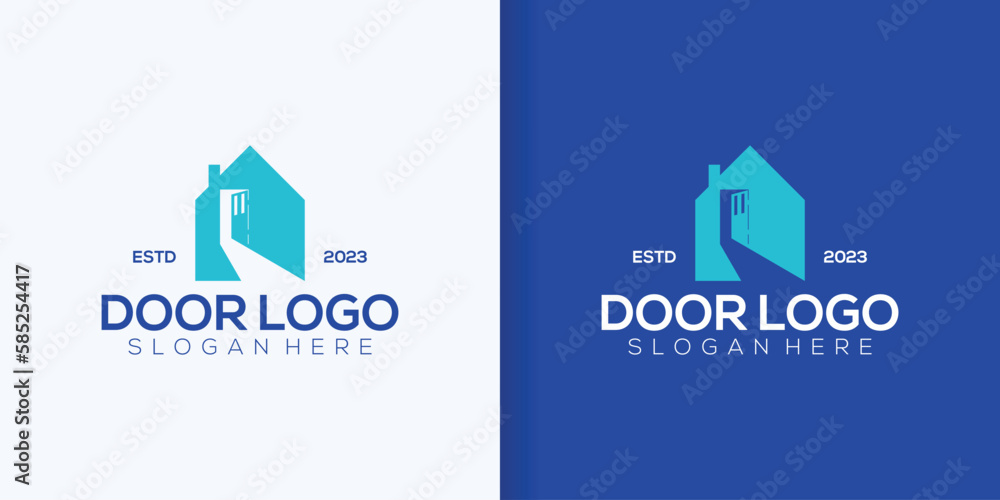 Door logo design vector illustration. Door icon design. Suitable for ...