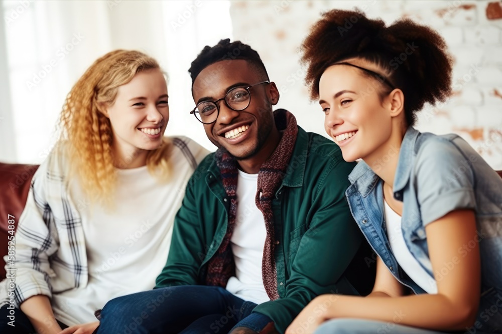 Polyamorous people, Smiling bisexual women posing living in a ...