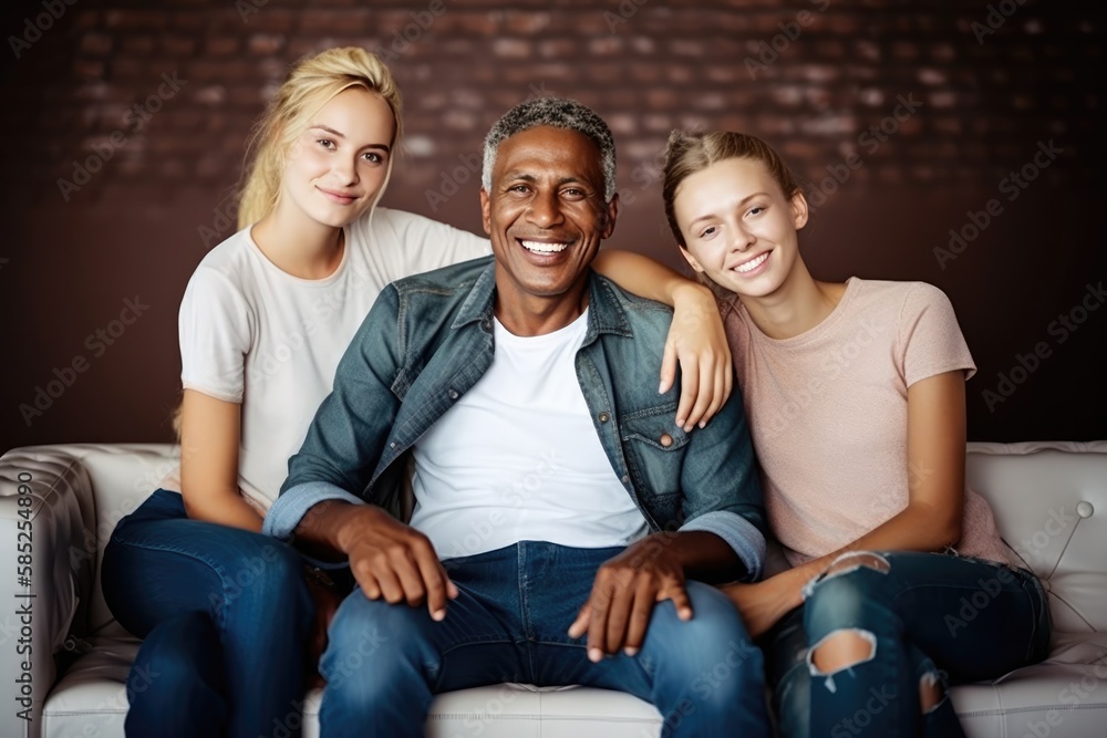 Polyamorous people, Smiling bisexual women posing living in a ...