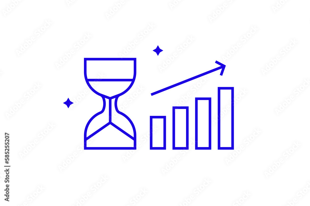 Geometric concept of growth vector illustration in a flat style for ...