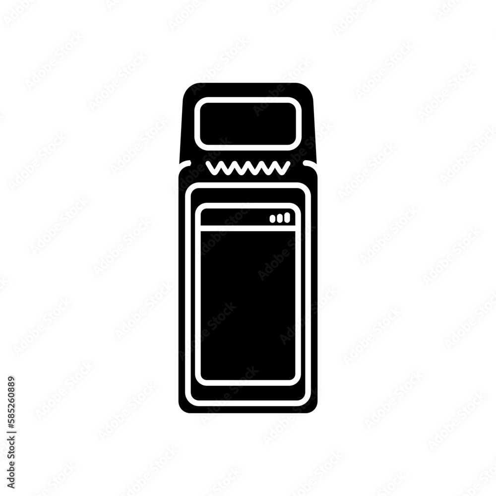 EDC Electronic Data Capture icon, black vector illustration in trendy ...