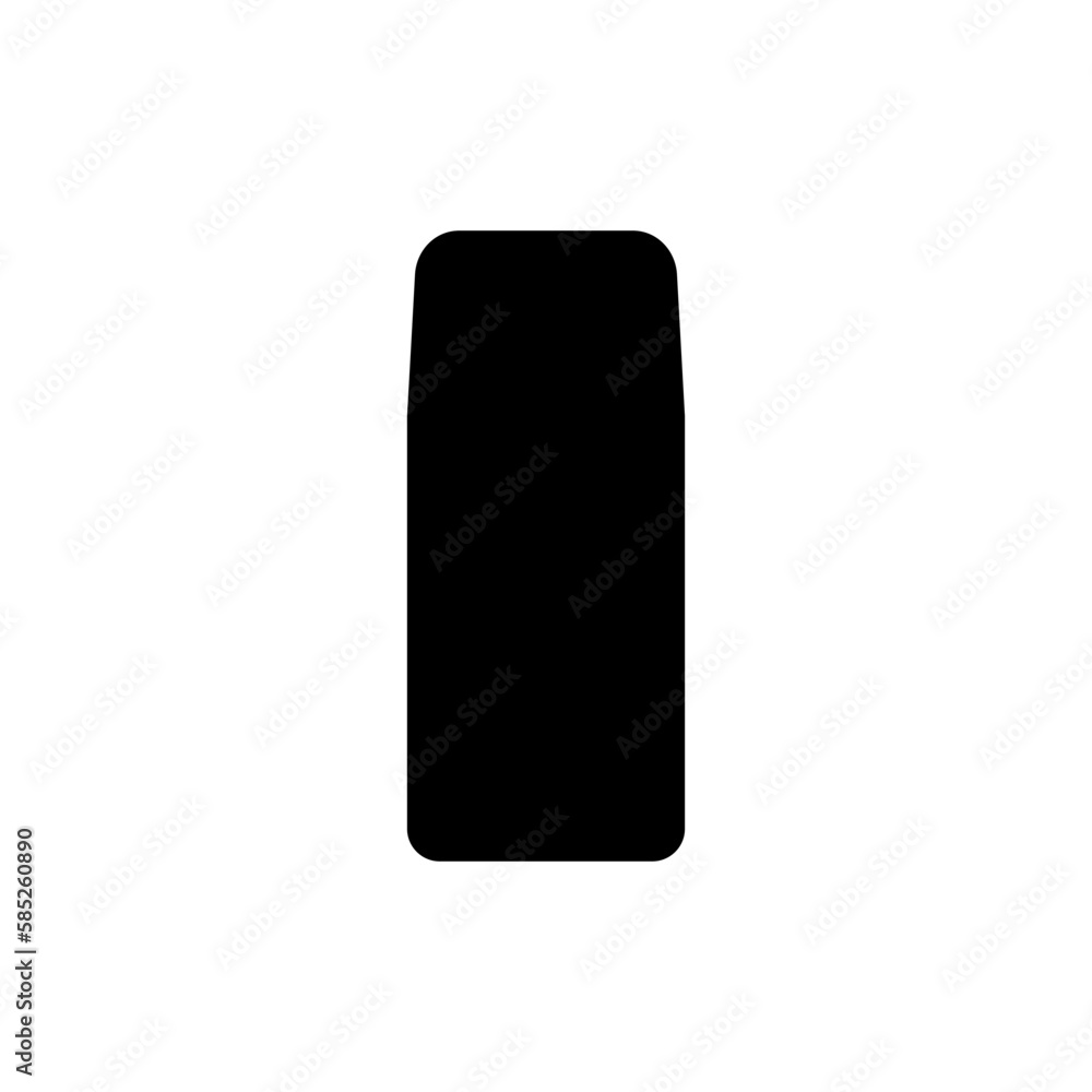 EDC Electronic Data Capture icon, silhouette vector illustration in ...