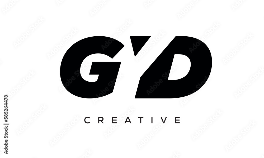 GYD letters negative space logo design. creative typography monogram ...