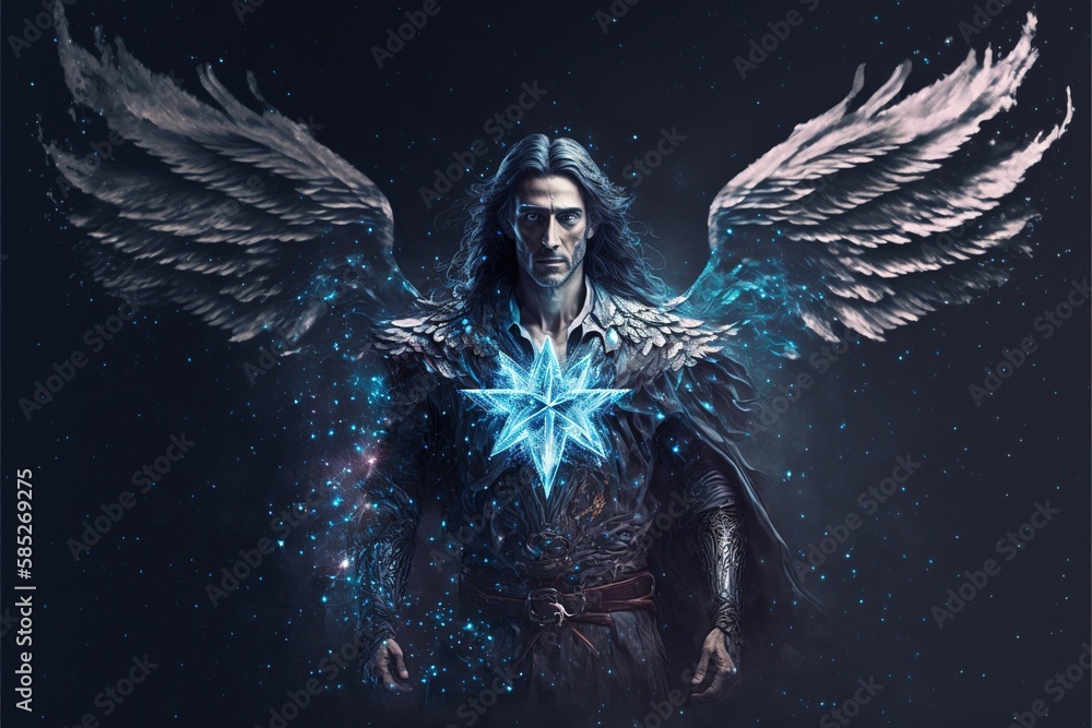 Realistic fantasy character of angelic battlemage with awe-inspiring ...