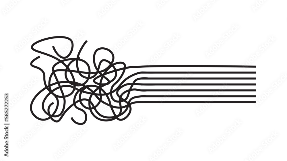 Order and chaos diagram hand drawing isolated on white background ...