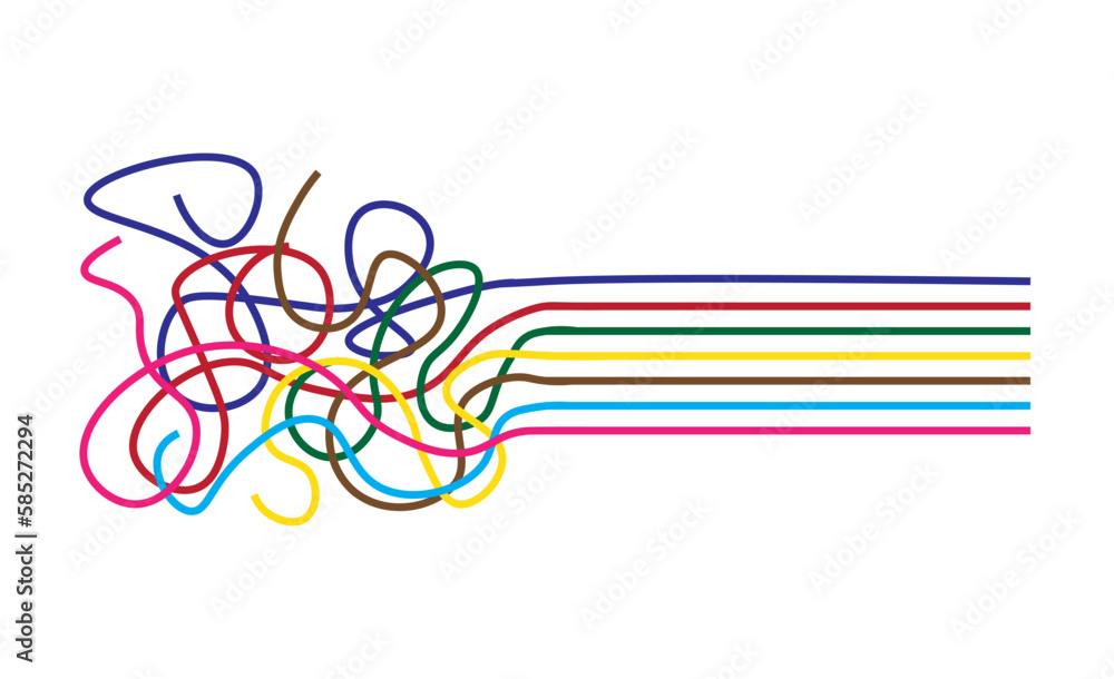 Order and chaos diagram isolated on white background. Concept and ...