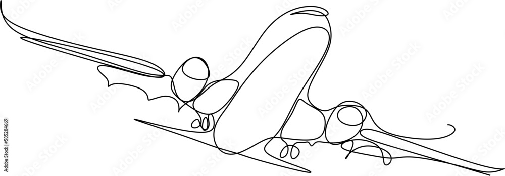 One line art. continues line art. hand drawn vector illustration of a ...