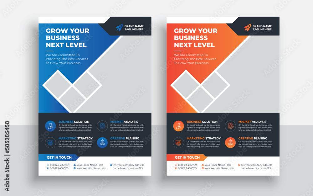Corporate business flyer design and digital marketing agency brochure ...