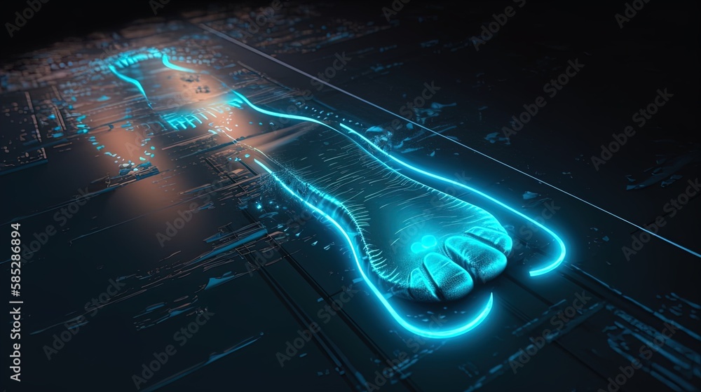 Cyber security: Digital Footprint in the Ground Concept Art in 8K ...