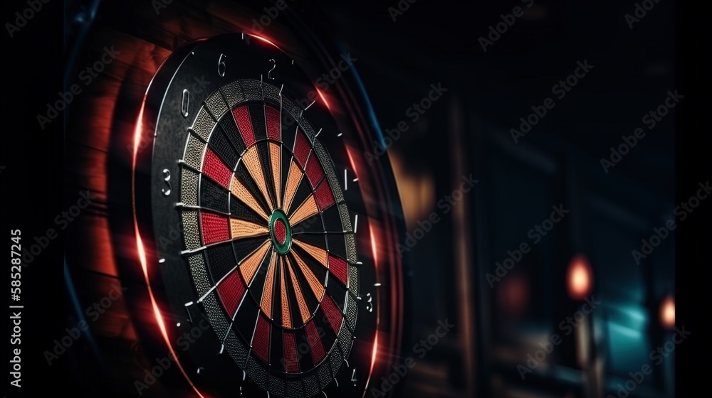Targeting Success: Dartboard Business Goal Achievement Concept in 8K ...