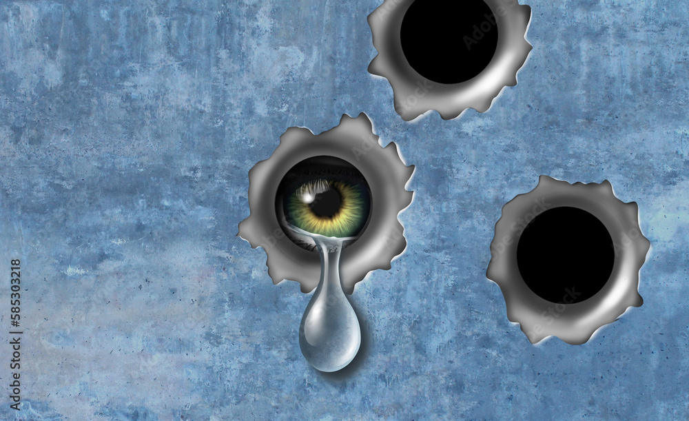 Concept Of Gun Violence and School shooting concept as a violent ...