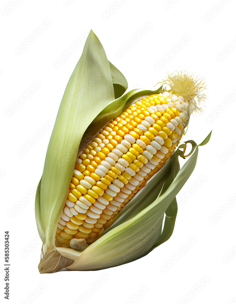 Corn ears on a transparent background for decoration in the project ...