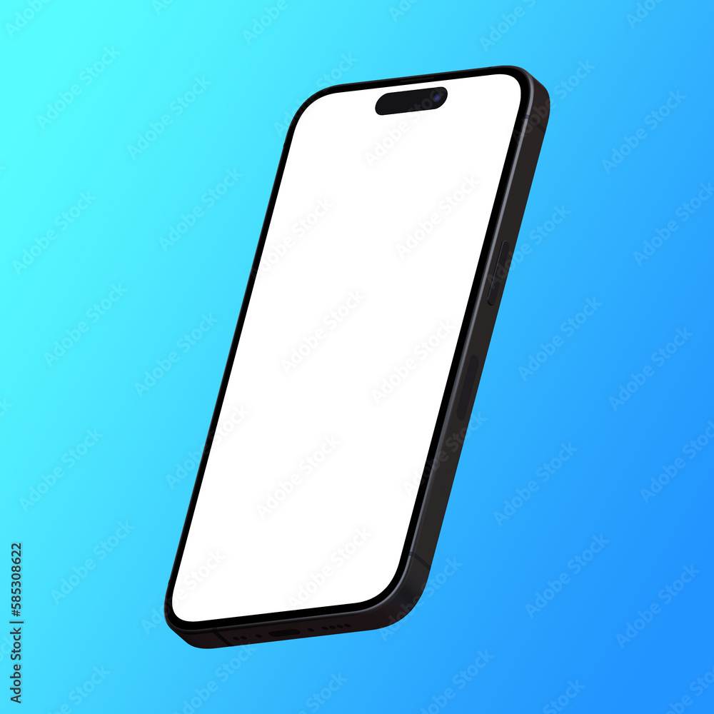 floating 3d mobile phone with screen mockup digital smartphone uiux app ...