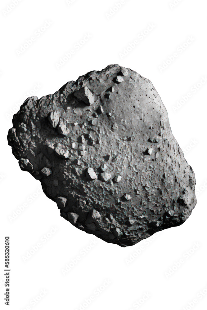 This image showcases a strikingly detailed asteroid with a rugged ...
