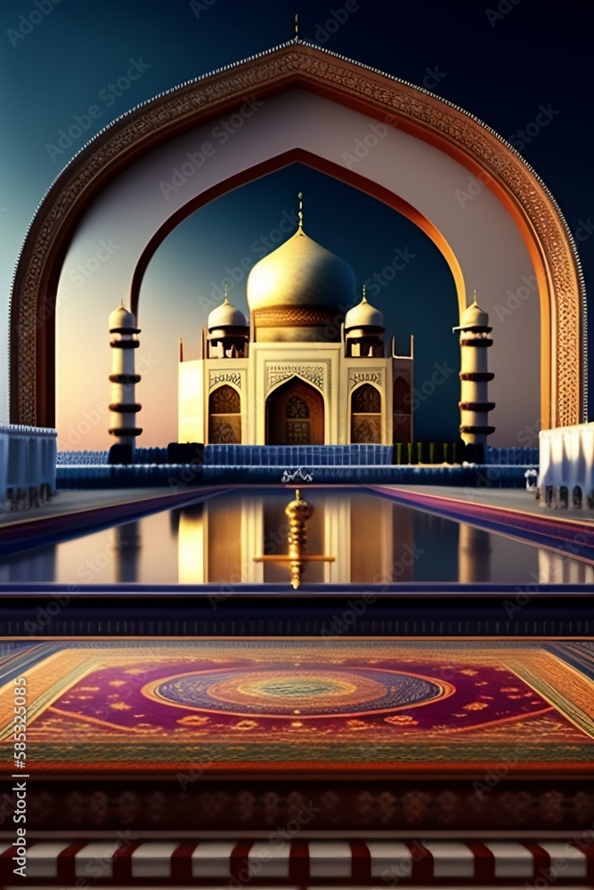 Beautiful Mosque, Mosque on open nature Muslim mosque Muslim place to ...