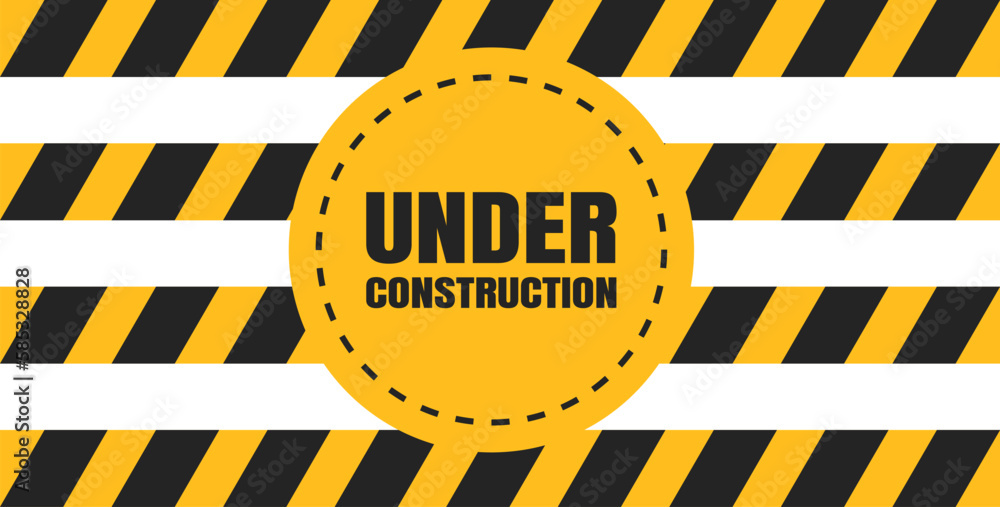 under construction background. under construction sign background with ...