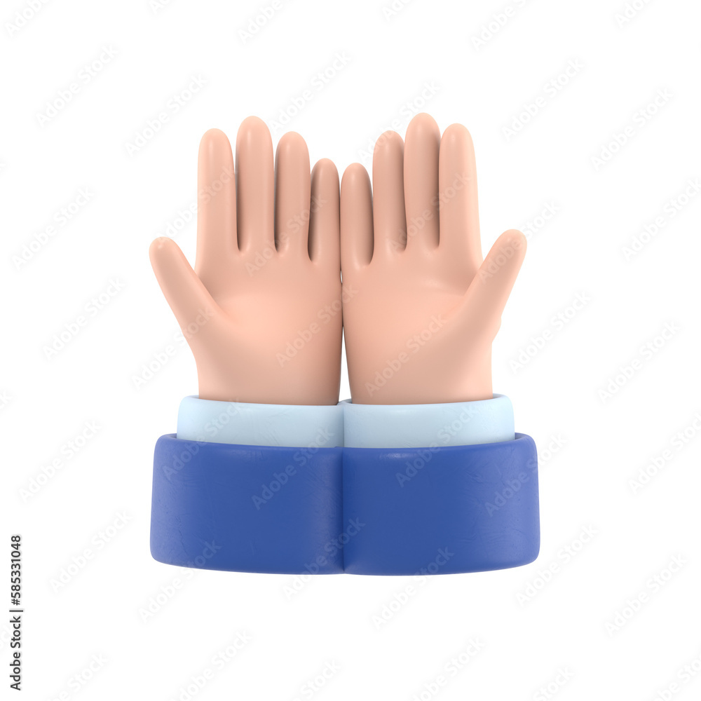 Transparent Backgrounds Mock-up.Two hands together with palms up, top ...