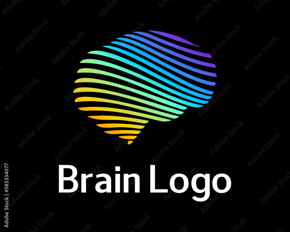 Brain logo. Brain icon. Brainstorm icon.Logo ideas. Brain vector ...