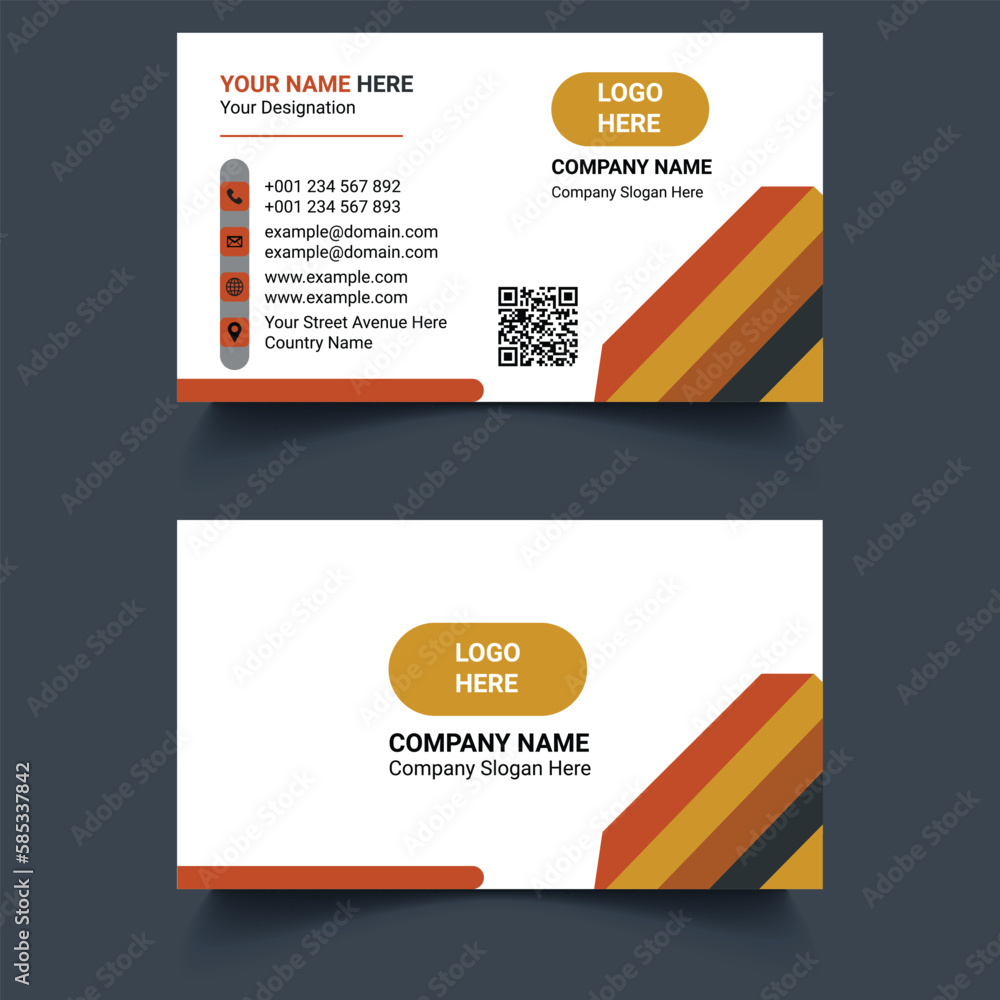 Business Card. Creative Modern And Corporate Business Card Template ...