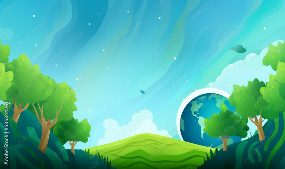 Earth Day Background Banner and World Environment day concept ...