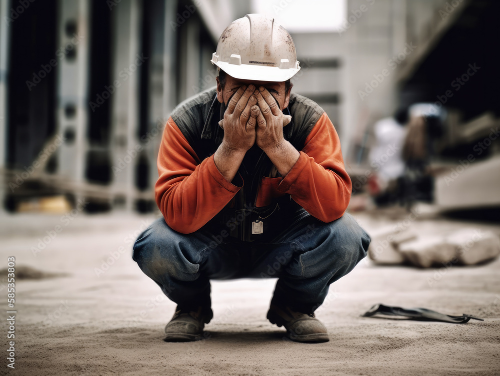 Unhappy Construction Worker
