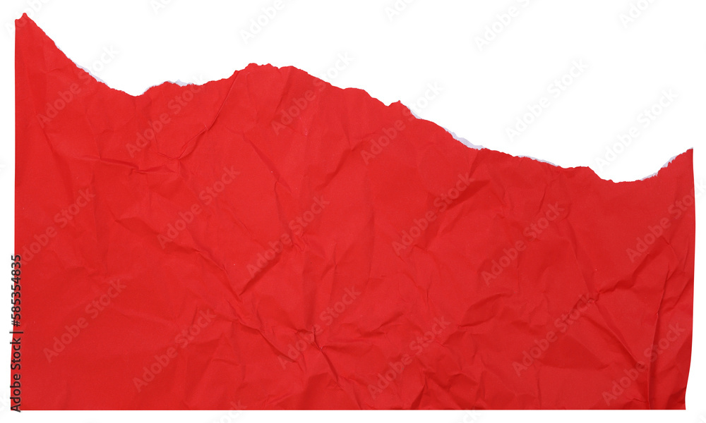 Red torn crumpled paper Stock Photo | Adobe Stock