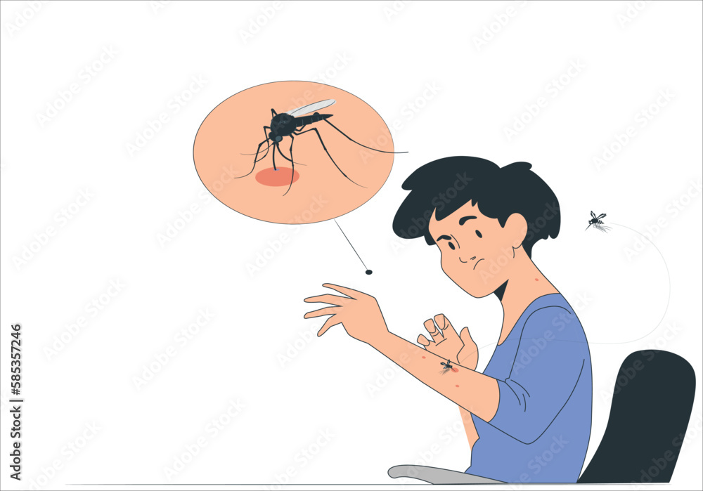 Boy has allergies with mosquitoes bite or allergies medicine side ...