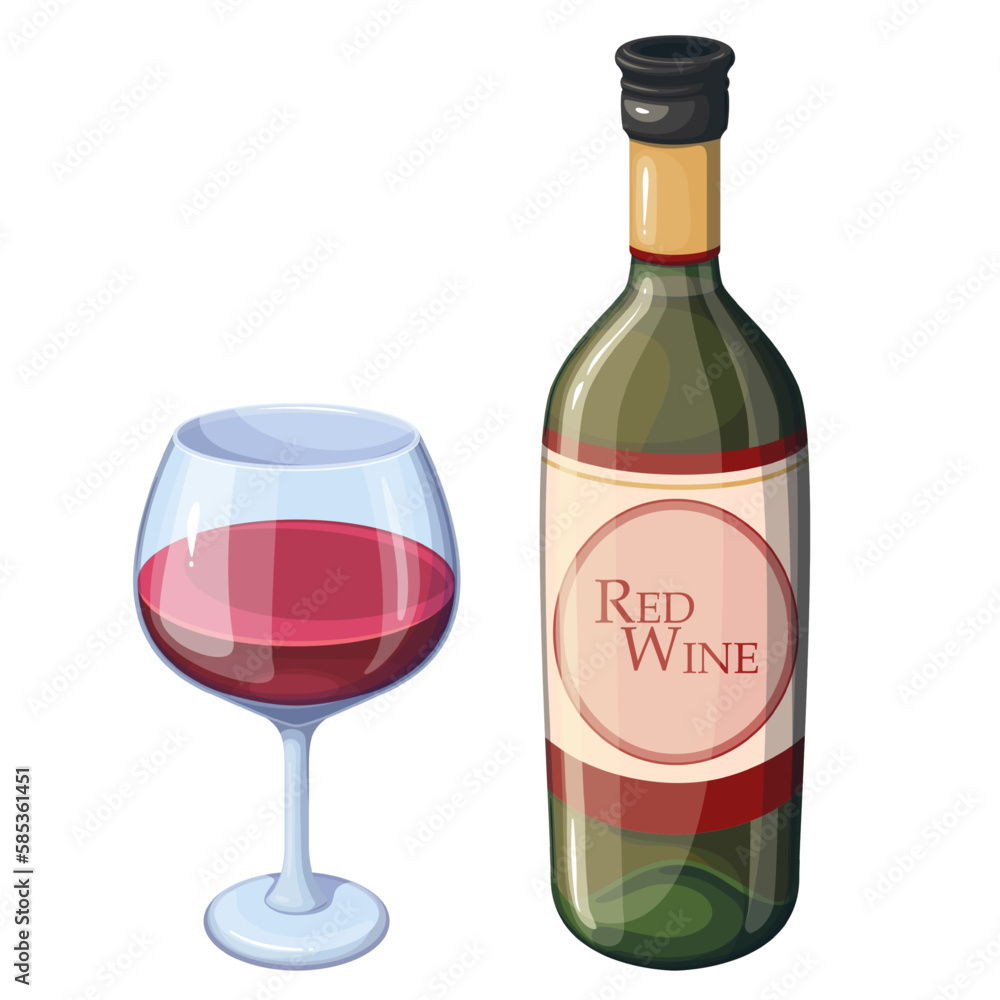 Red Wine Bottle Cartoon