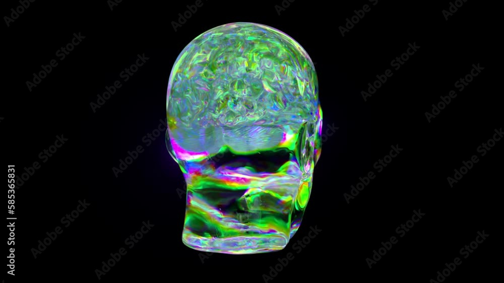 Visualization of artificial intelligence. Diamond brain inside a ...